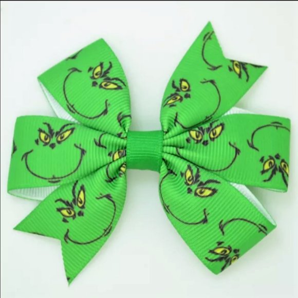 Accessories | Dr Seuss Grinch Stole Christmas Girls Hair Bow Clip 3 ...